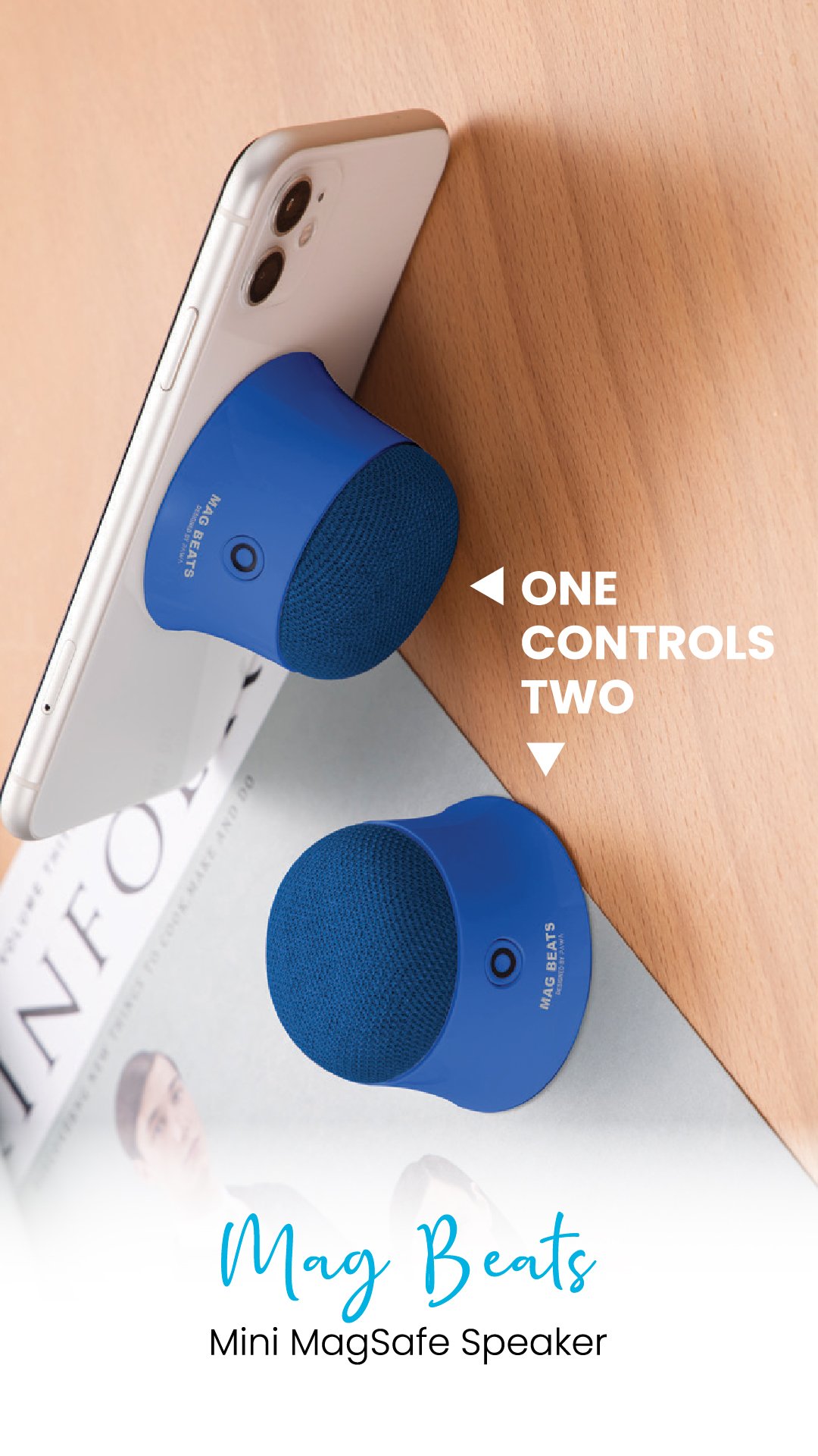 Mag Beats Mini Magsafe Speaker | Blue - PAWA