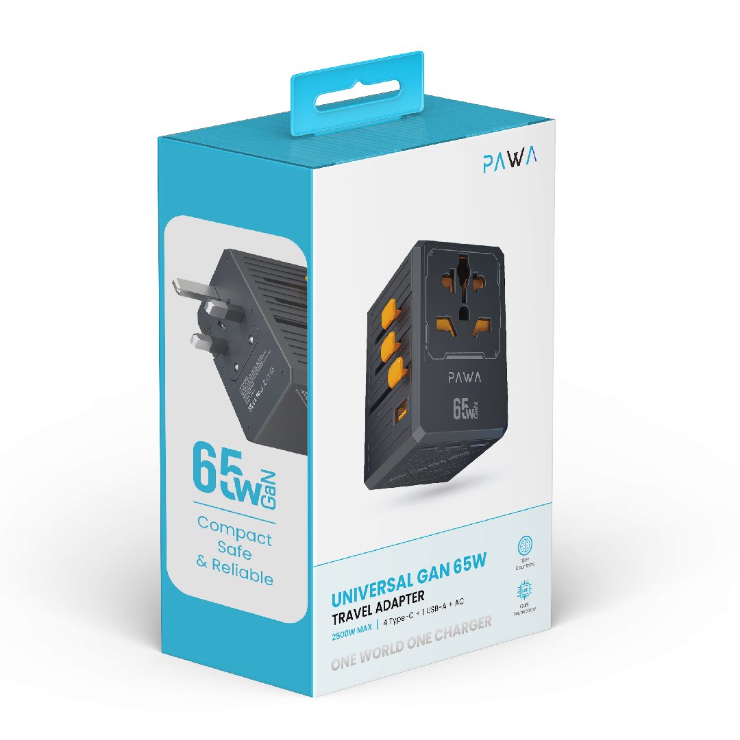 Universal Gan 65W Travel Adapter - PAWA