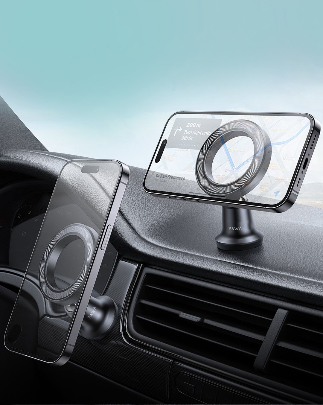 Circle Mag Car Mount with 360° Rotation - PAWA